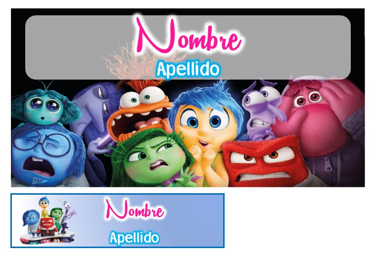 Etiqueta Editable de Intensamente 2 – Descargas Digitales